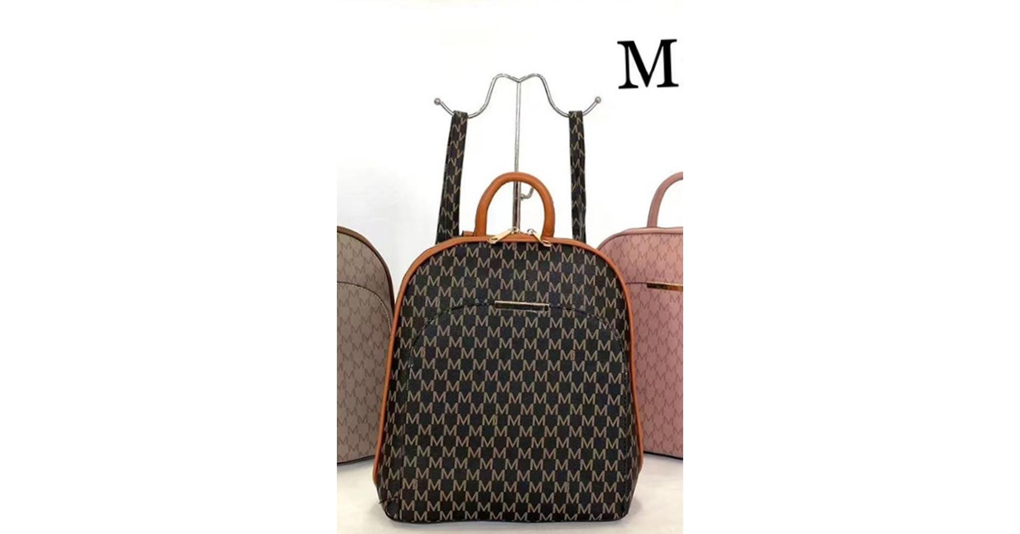 Fekete ,mintás 3 rekeszes háti táska - Táskák,hátizsákok